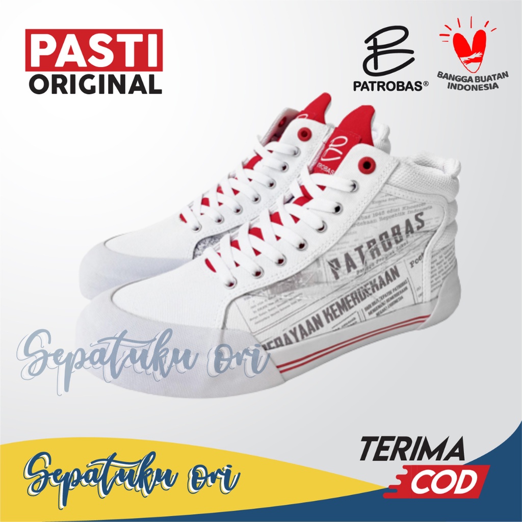 Jual Sepatu Patrobas 1945 High Edisi Kemerdekaan Cloud White Original ...