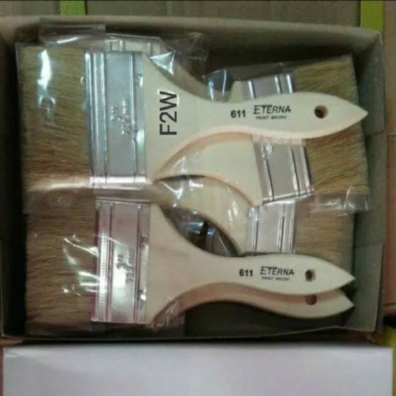 Jual KUAS CAT ETERNA 611 3 INCH KUAS CAT TEMBOK BESI KAYU 3" | Shopee ...