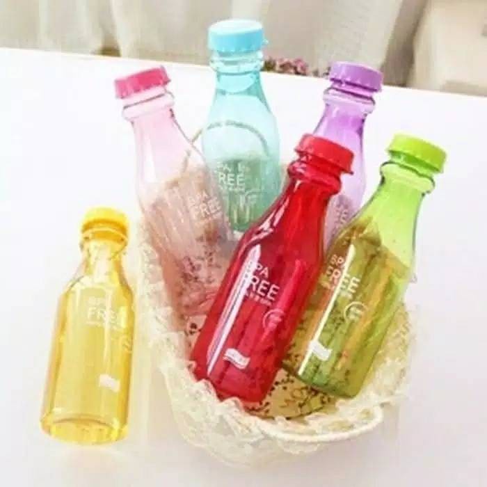 Jual Botol Minum Soda Unik BPA Free Anti tumpah / Water Bottle Bening ...