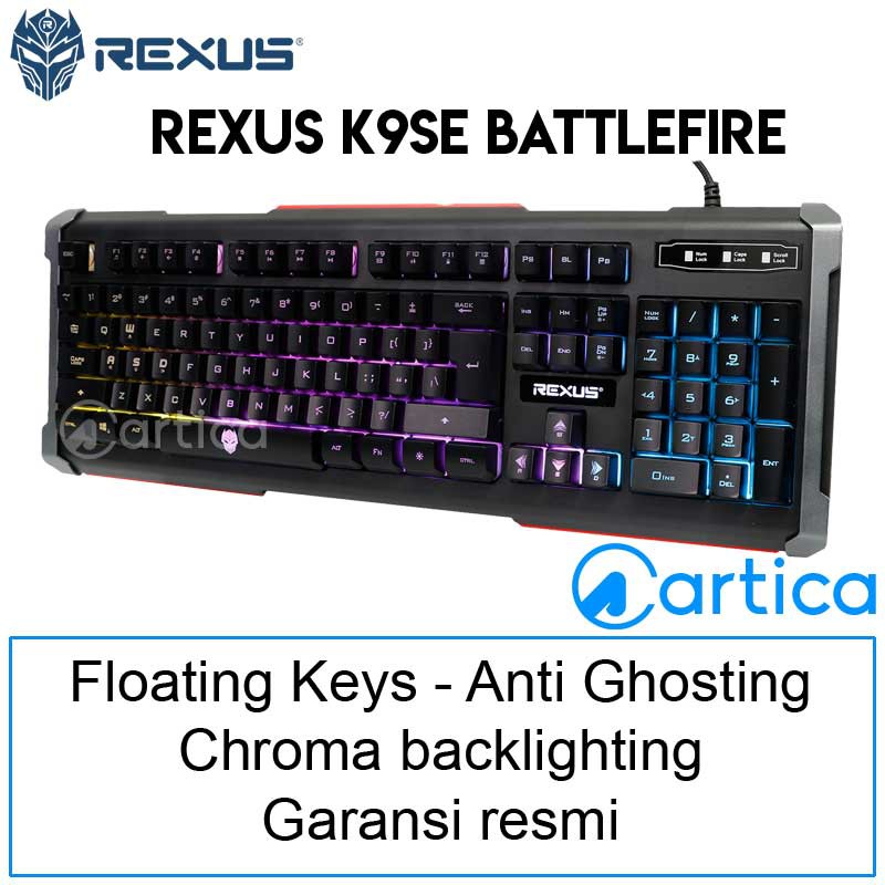 Jual Rexus K9SE Battlefire Gaming Keyboard | Shopee Indonesia
