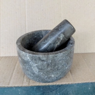 Jual Lumpang alu batu marmer alat penumbuk obat dan bumbu | Shopee ...