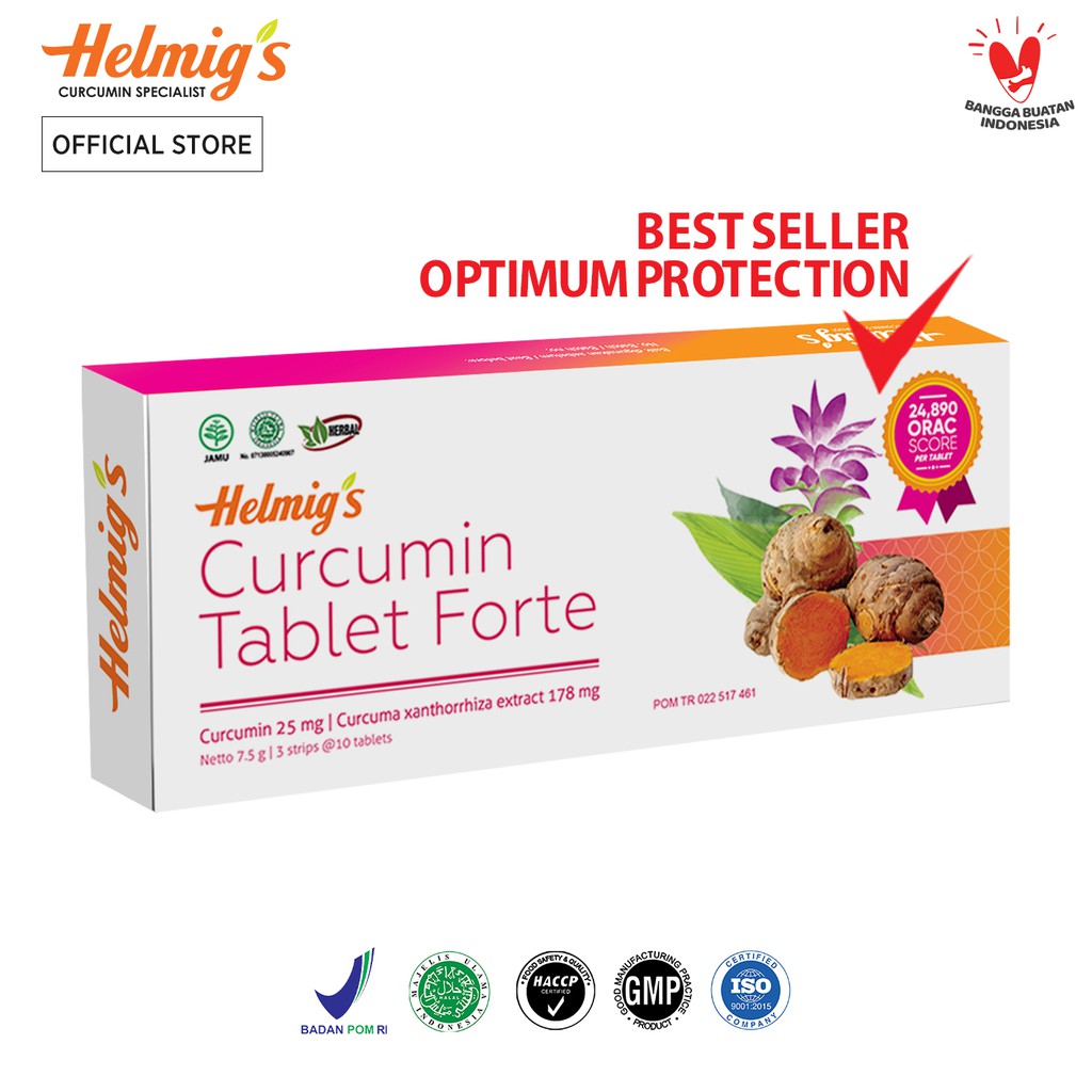 Helmig's Curcumin Tablet 25mg Isi 30 Tab | Shopee Indonesia