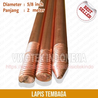 Jual Elektro | Rod Copper Bonded / Batang Grounding / Ground Rod 5/8 X ...