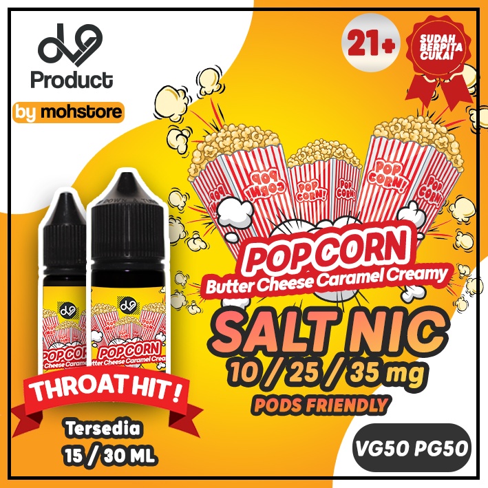 Jual Liquid Vape Dv9 PopCorn Caramel Salt Nic POD Friendly Saltnic ...