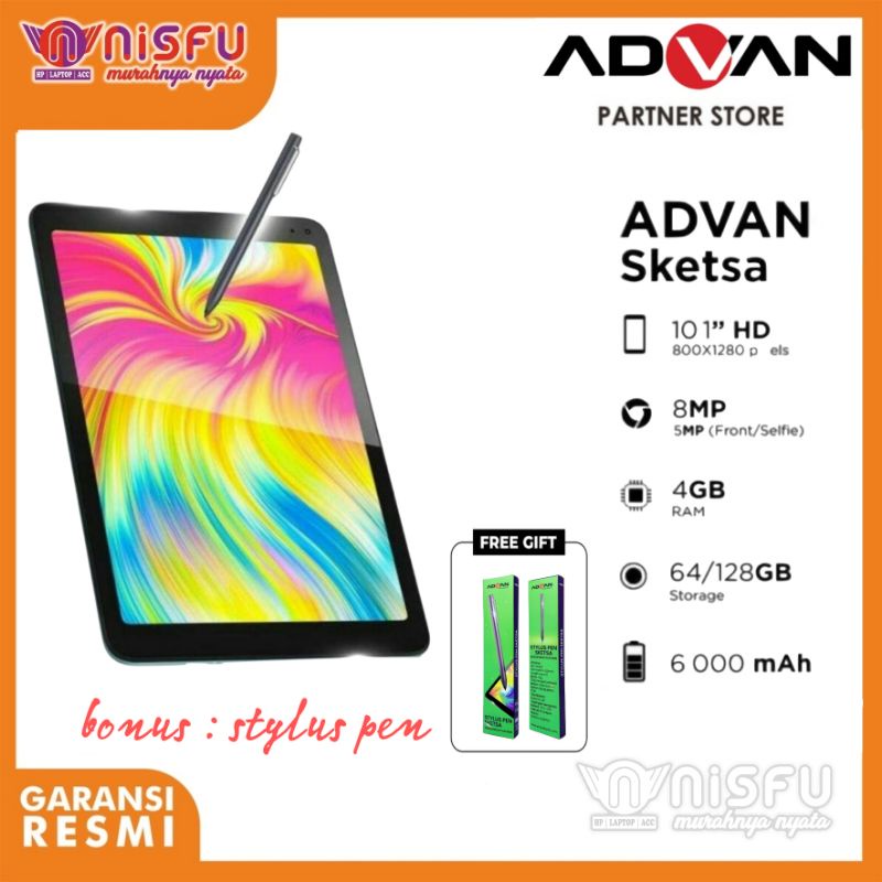 Jual [ NISFU ] Advan Tab Sketsa 10.1" / Tab Belajar Elite 8" | Shopee ...