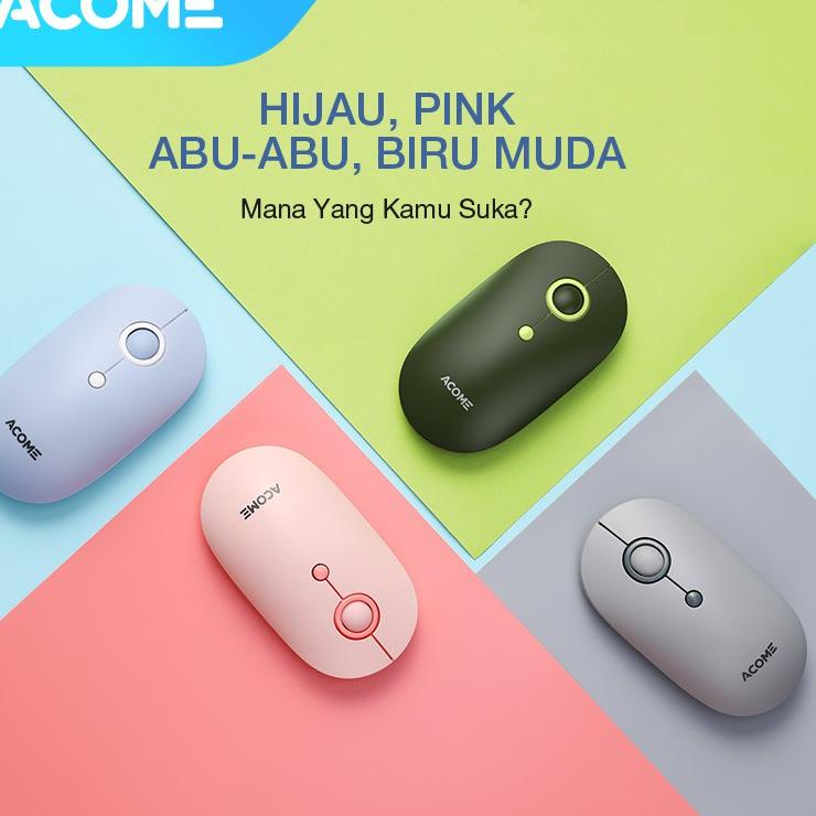 Jual (HARGA BERSAHABAT) Acome Mouse Fashion Color Wireless Silent Click ...