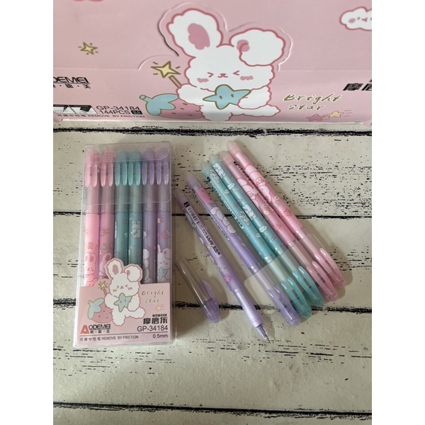 Jual (12pcs) Pen erasable / pen gel bisa hapus odemei motif 34184 ...