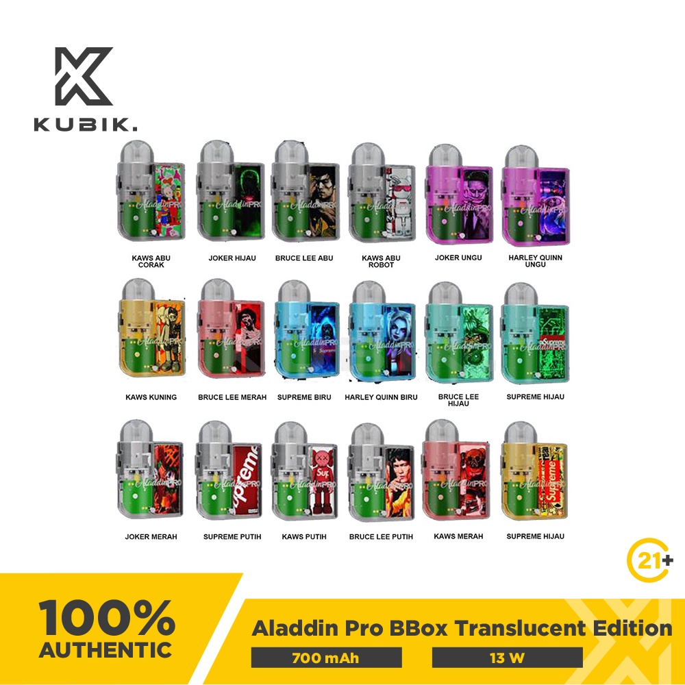 Jual Aladdin BBOX Translucent Edition Pod Kit 700mAh Authentic | Shopee ...