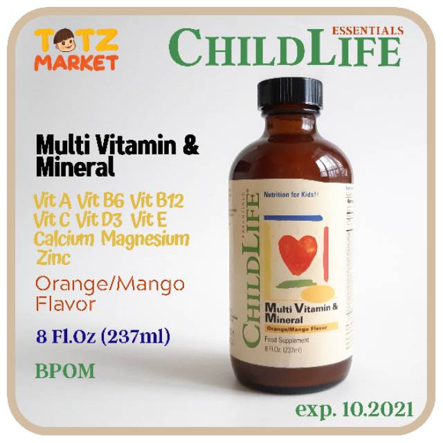 Jual CHILDLIFE Multivitamin & Mineral (237ml/8oz) | Shopee Indonesia