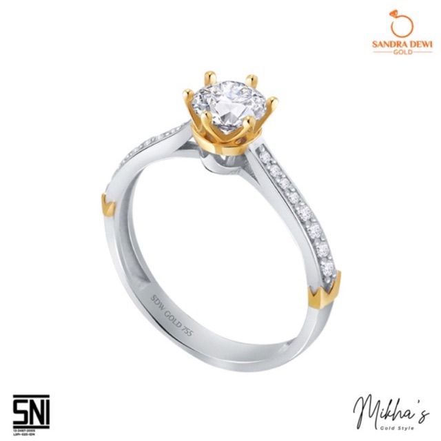 Jual Cincin Princess Crown Mikha Collection - Sandra Dewi Gold 3WZ1203 ...