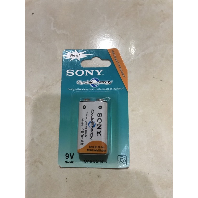 Jual Batere Sony 9V Rechargeable / Baterai Sony Cas 9V 450mah | Shopee ...