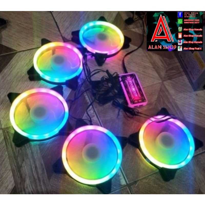 Jual FAN PC CPU 12 CM RGB AUTO 6 PIN FAN CONTROLLER | Shopee Indonesia