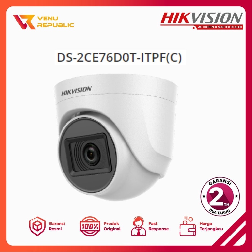 Jual CCTV Hikvision 5MP Indoor Fixed Turret Camera Garansi - 2 Tahun | Shopee Indonesia