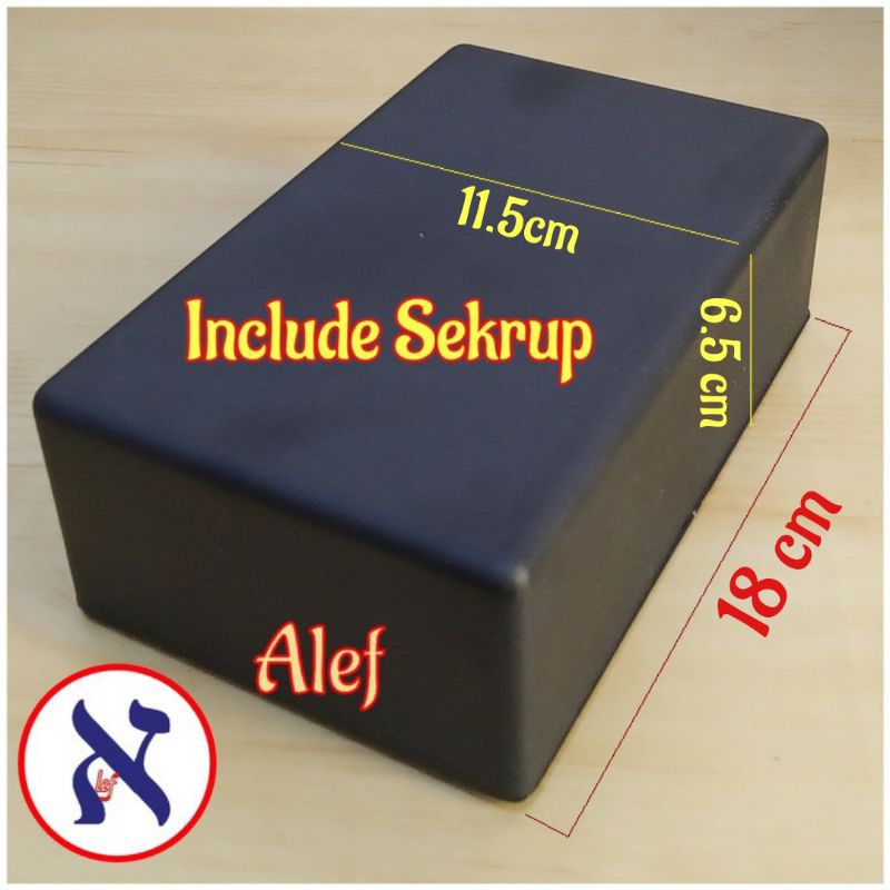 Jual box plastik x6 180 x 115 x 65 mm kotak hitam black | Shopee Indonesia