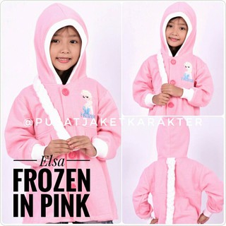 Jual JAKET ANAK LUCU KARAKTER KARTUN ELSA FROZEN IN PINK KUPLUK (KEPANG ...