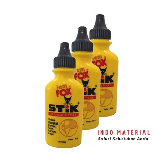 Jual Lem Fox Stik PVAc Botol Kuning 60 gr | Perekat Kertas Praktis | Shopee Indonesia
