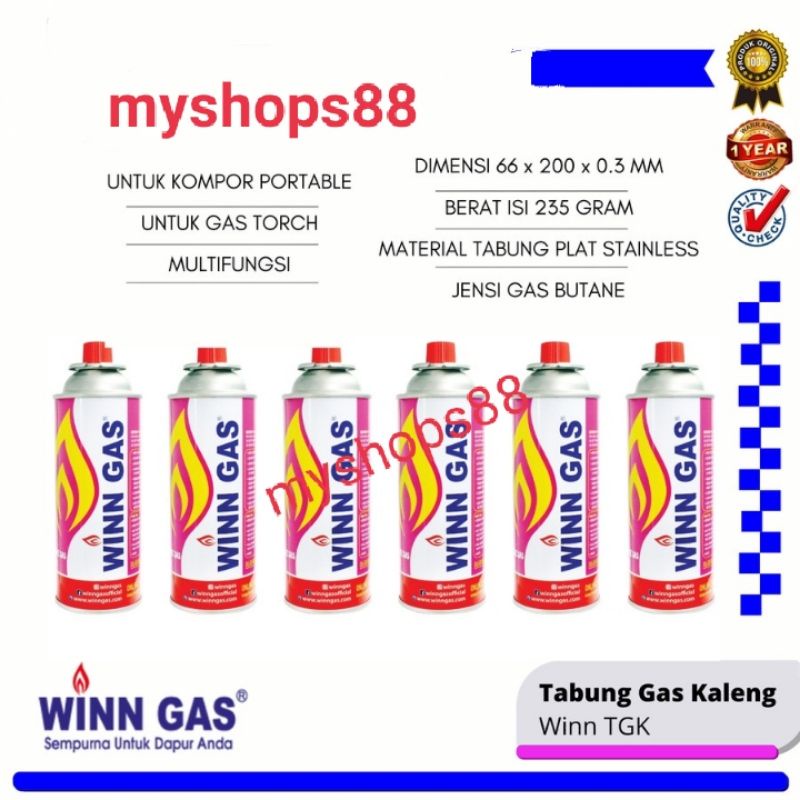 Jual Tabung Gas Kecil Kaleng Butane Winn Gas 240gr Tabung Winn Gas ...