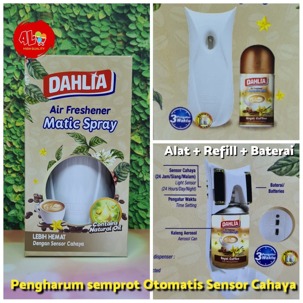 Pengharum Ruangan Semprot Otomatis Dahlia Matic Spray Sensor Cahaya ...