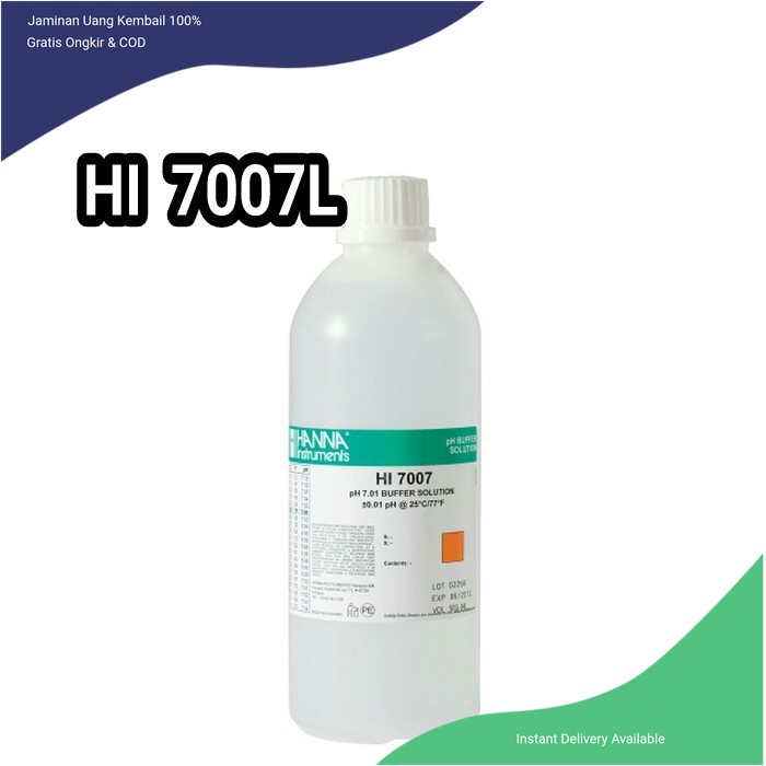 Jual Hanna instruments HI-7007L pH 7.01 Buffer Solution, 500 mL bottle | Shopee Indonesia