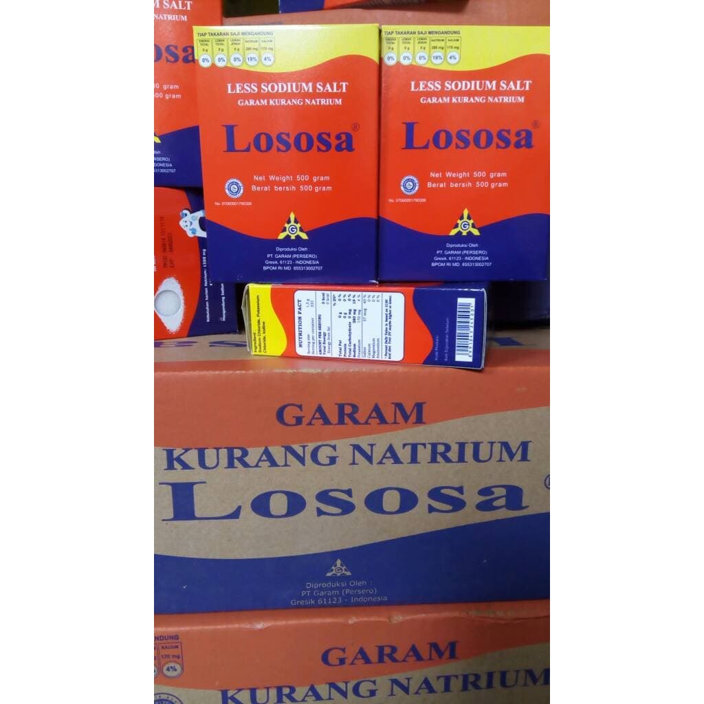 Garam Lososa 500 GR | Garam Kurang Natrium | Less Sodium Salt | Shopee ...