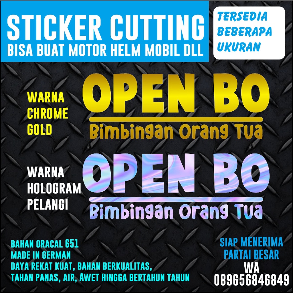 Jual stiker OPEN BO | Shopee Indonesia
