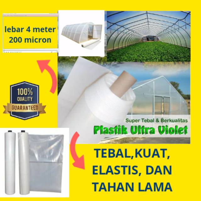 Jual plastik UV LEBAR 4 meter MERK JUARA ORIGINAL150,170,200 micron GREEN HOUSE/ultraviolet ...