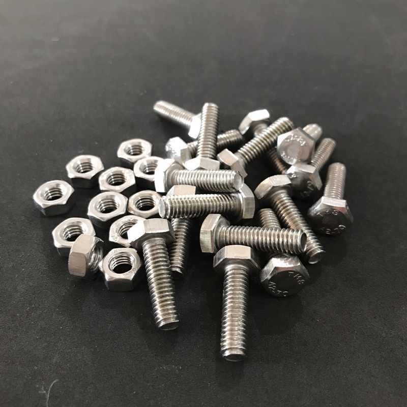 Jual BAUT MUR STAINLESS STEEL M6X20 SS BAUT MUR M6 X 20 SUS 304 ANTI KARAT KUNCI 10 | Shopee ...