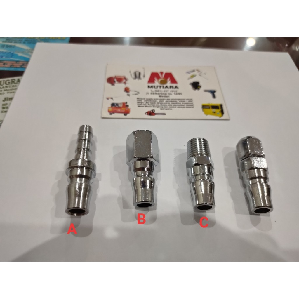 Konektor Quick Connector Selang Kompressor Angin Coupler Jantan Male ...