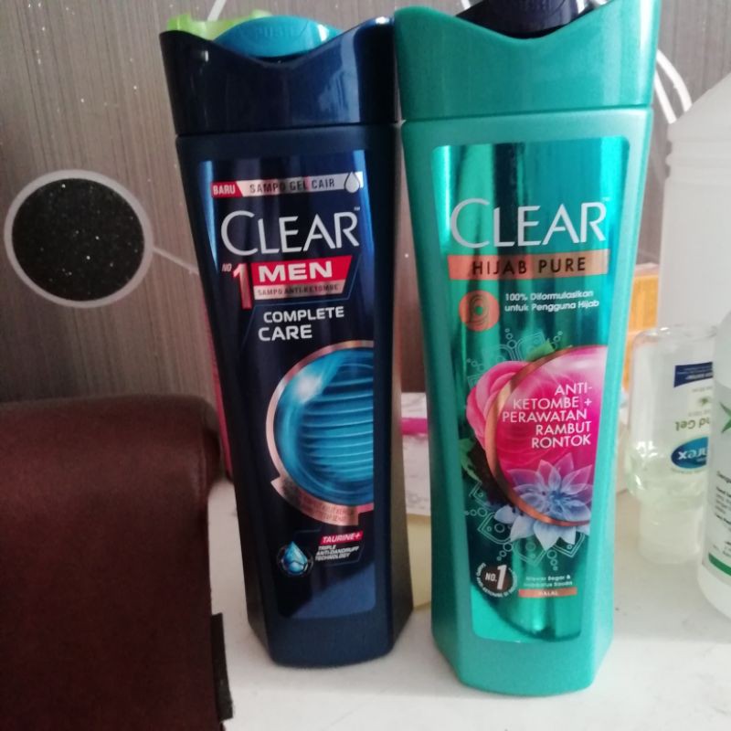 Jual sampo clear men dan hijab pure complete care anti ketombe ...