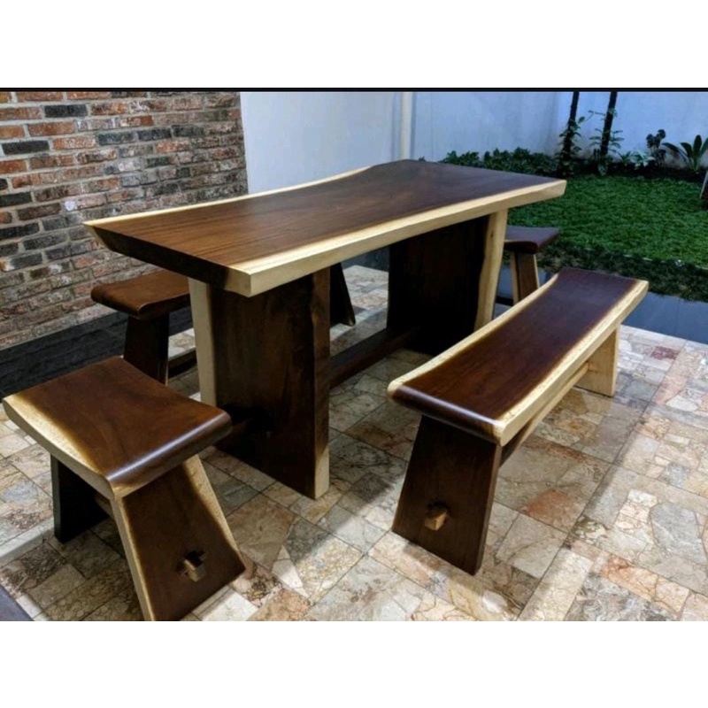 Jual Meja Makan Kayu Meh / Meja Makan Kayu Trembesi / Katu Suar / Meja ...