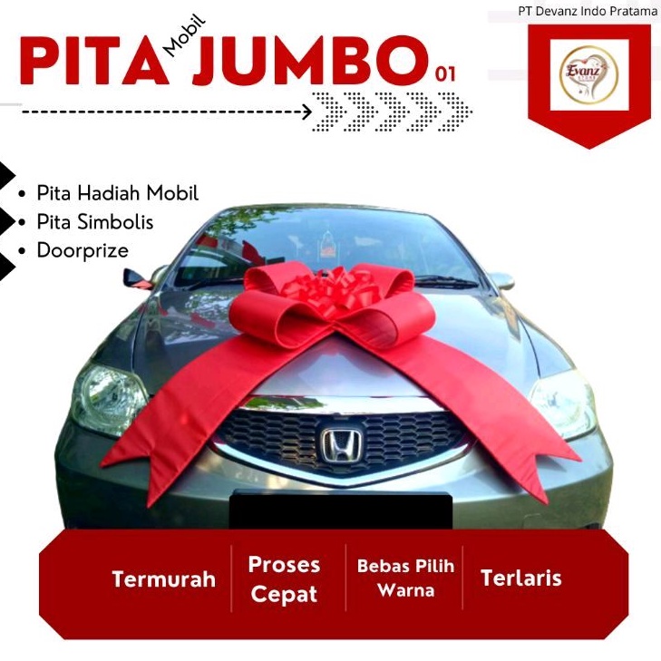 Jual Pita Hadiah Mobil Jumbo 01 / Pita Doorprize / Pita Hadiah Mobil ...