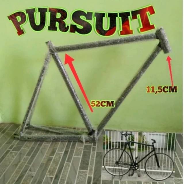 Jual MURAH Frame Fixie Pursuit Frame Fixie 52-Frame Fixie Frame Tinggi ...