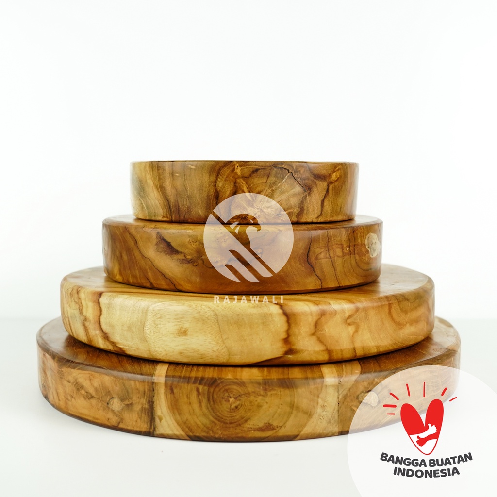Jual Talenan Bulat Kayu Jati Coklat 30 cm | Shopee Indonesia
