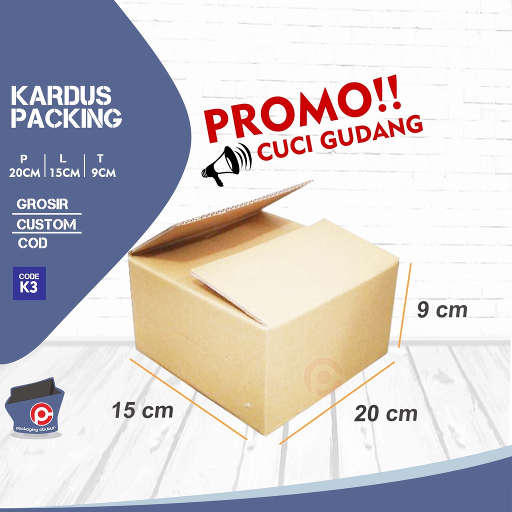 Jual Promo Kardus K3 | Box Kecil Uk. 20x15x9 cm | Karton Box untuk ...