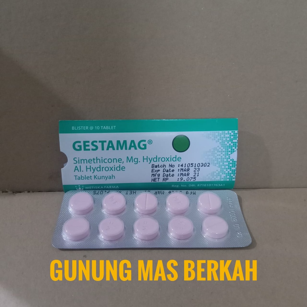Jual GESTAMAG Gestamag isi 10 Tablet - untuk Obat Lambung, sakit maag ...