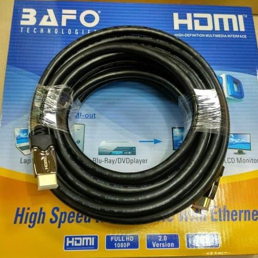 Jual BAFO KABEL HDMI TO HDMI 10M/15M V1.4 - 10 Meter ORIGINAL | Shopee ...
