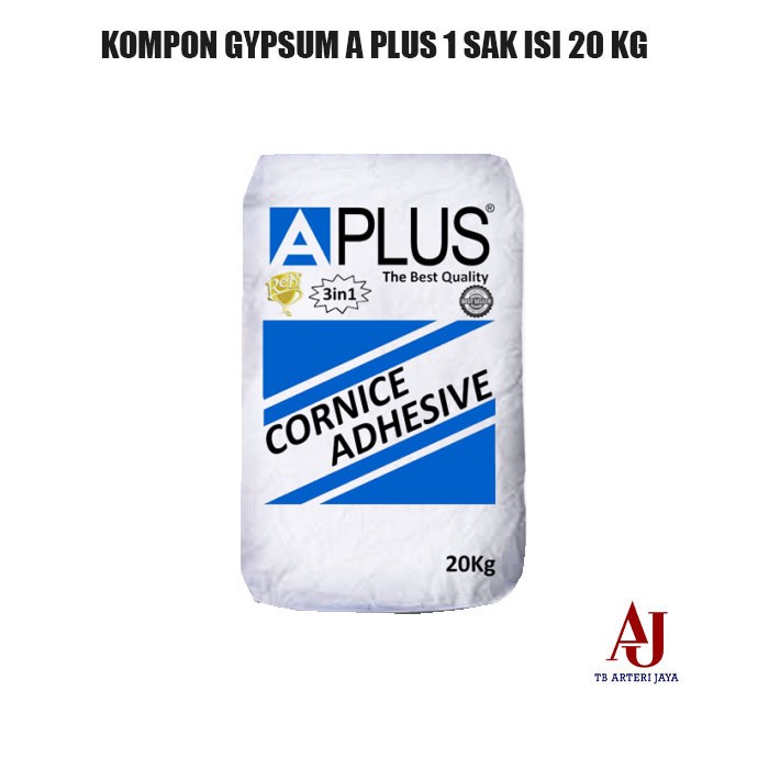 Jual Compound Gypsum APLUS Atau Kompon Gipsum A PLUS Cornice Adhesive 1 ...