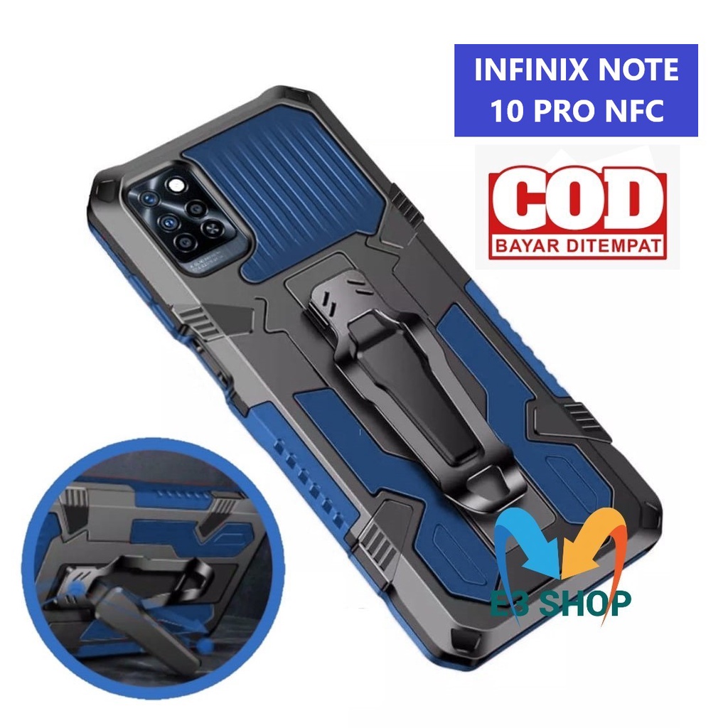 Jual INFINIX NOTE 10 PRO NFC CASING STANDING BACK KLIP HARD CASE ROBOT ...