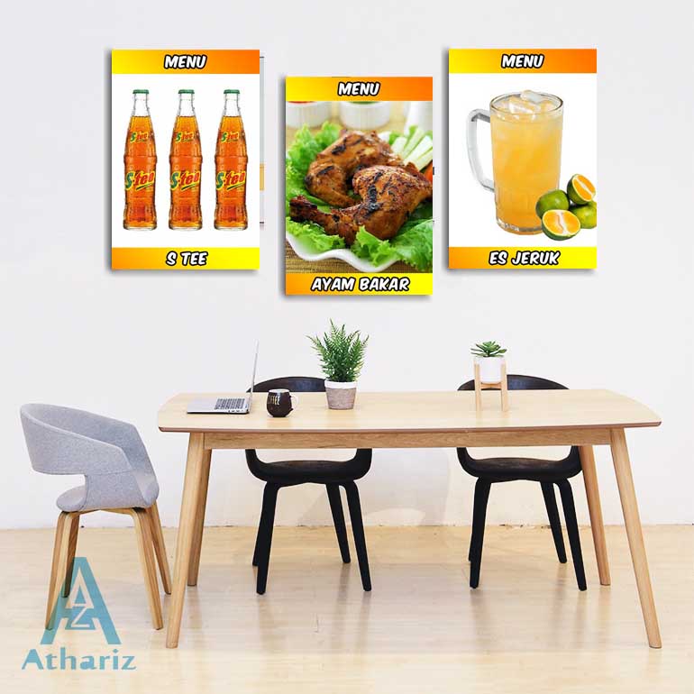 Jual HIASAN DINDING RUMAH WALDECOR MENU MAKANAN CUSTOM UKURAN 15 X 20 ...