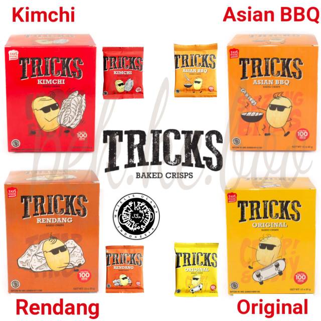 Snack TRICKS Baked Crisps Kentang Rasa Original / BBQ / Kimchi ...