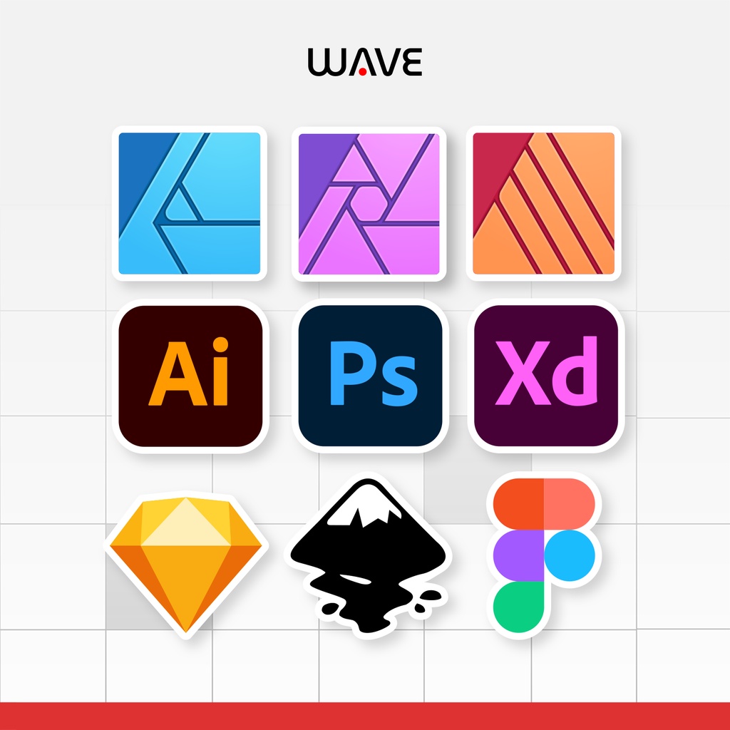 Jual Cutting Sticker Vinyl IT Design UI UX Desain Waterproof - XD / Photoshop / Illustrator ...