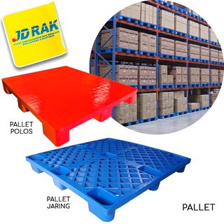 Jual Pallet palet plastik tebal polos jaring berlubang tatakan barang ...
