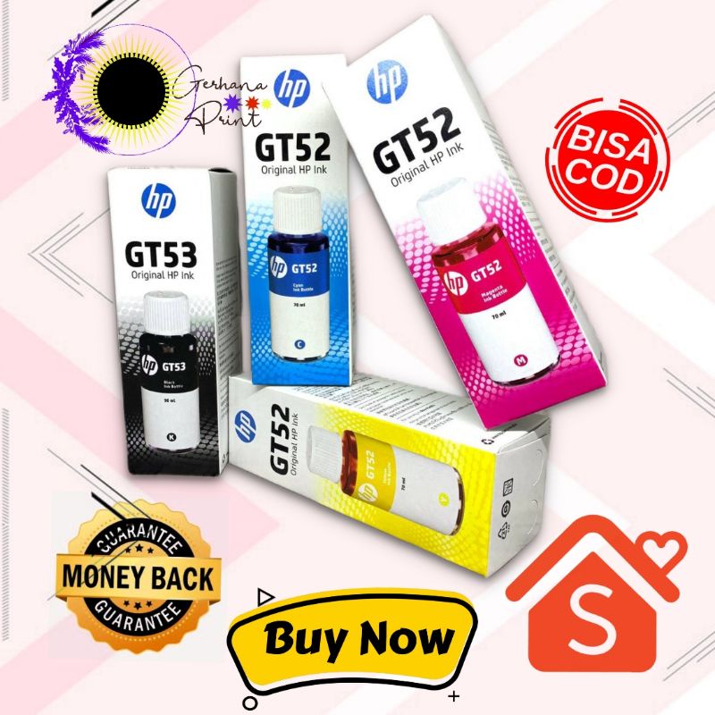 Jual Tinta Hp Gt53/Gt52 Original For Ink Tank/Smart Tank Tinta Printer ...