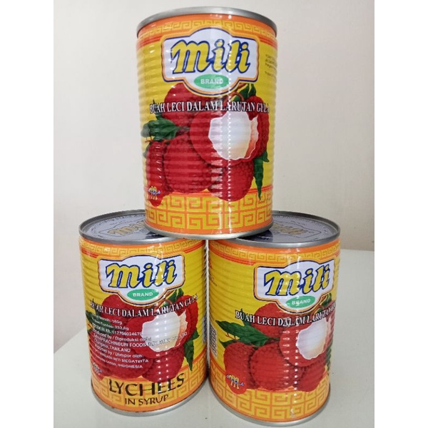 Jual lychee Mili kaleng leci 565gr | Shopee Indonesia