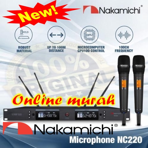 Jual mic wireless nakamichi nc 220 nakamichi nc220 original jarak 100m | Shopee Indonesia