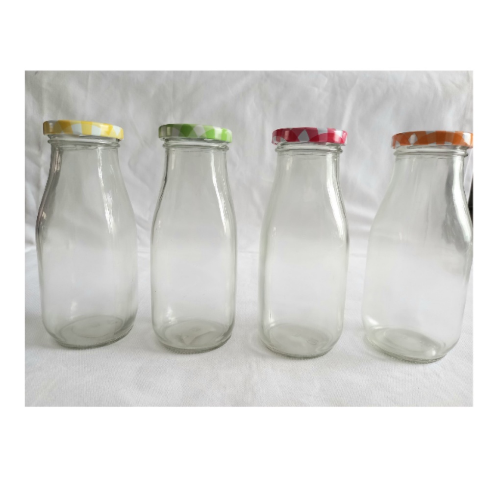 Jual Botol Susu Kaca Glass Milk Bottle 300ml Botol Jus, Botol ASI ...