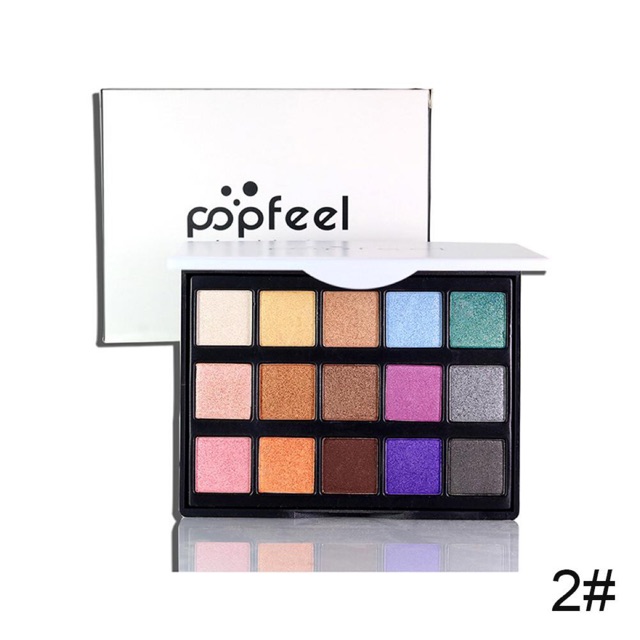 Popfeel Palet Eyeshadow 15 Warna Matte Shimmer Glitter / zoomstar ...