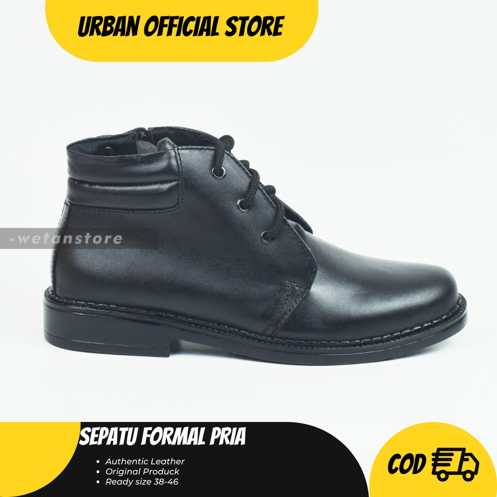 Jual Sepatu PDH Pria Paskibra Dinas Kerja Polri TNI Satpam Bahan Kulit ...