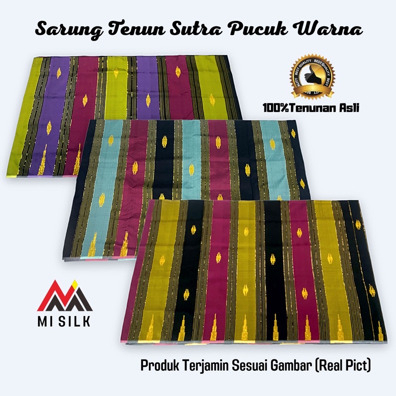 Jual Kain Tenun Sutra Bugis Pucuk 3/4 Warna Murah Kualitas Premium ...