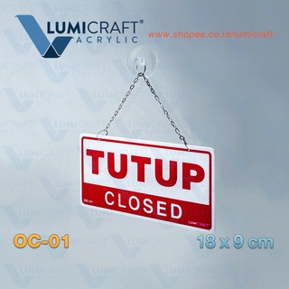 Jual Buka Tutup Akrilik Gantung / Open Closed Hanging Sign Acrylic ...